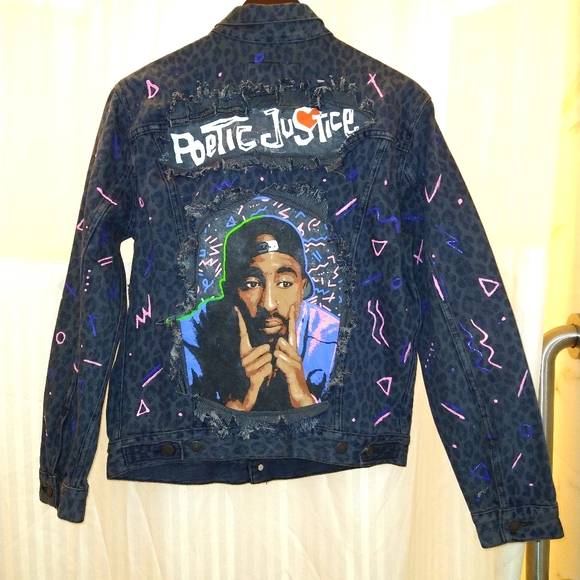 Levi's | Jackets & Coats | Custom Made Tupac Poetic Justice Jean Jacket ...